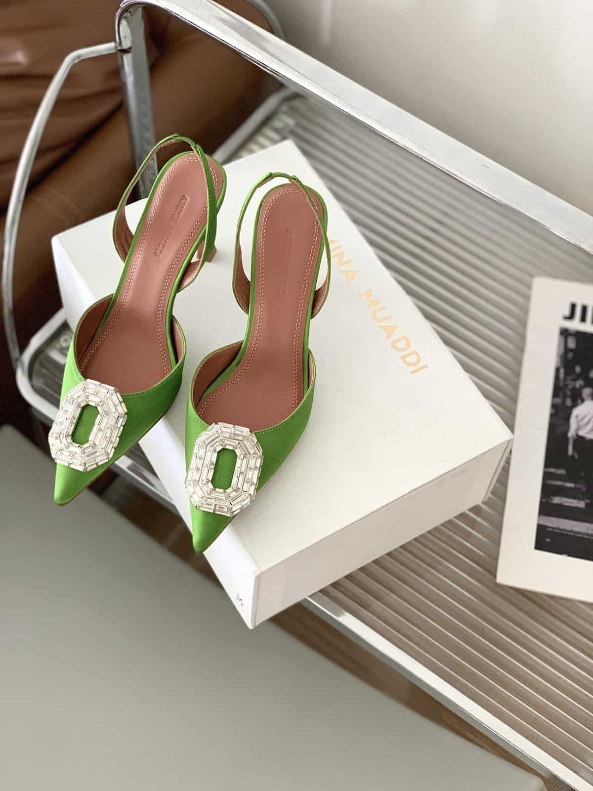 Ami*na Muad*di Camelia Slingback Pump – Green – MYCUTIETHING